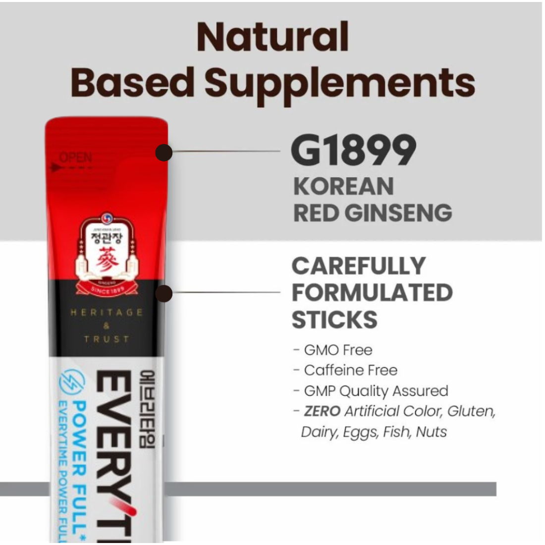 Power Full - Deer Antler Velvet With Korean Red Ginseng Liquid Stick