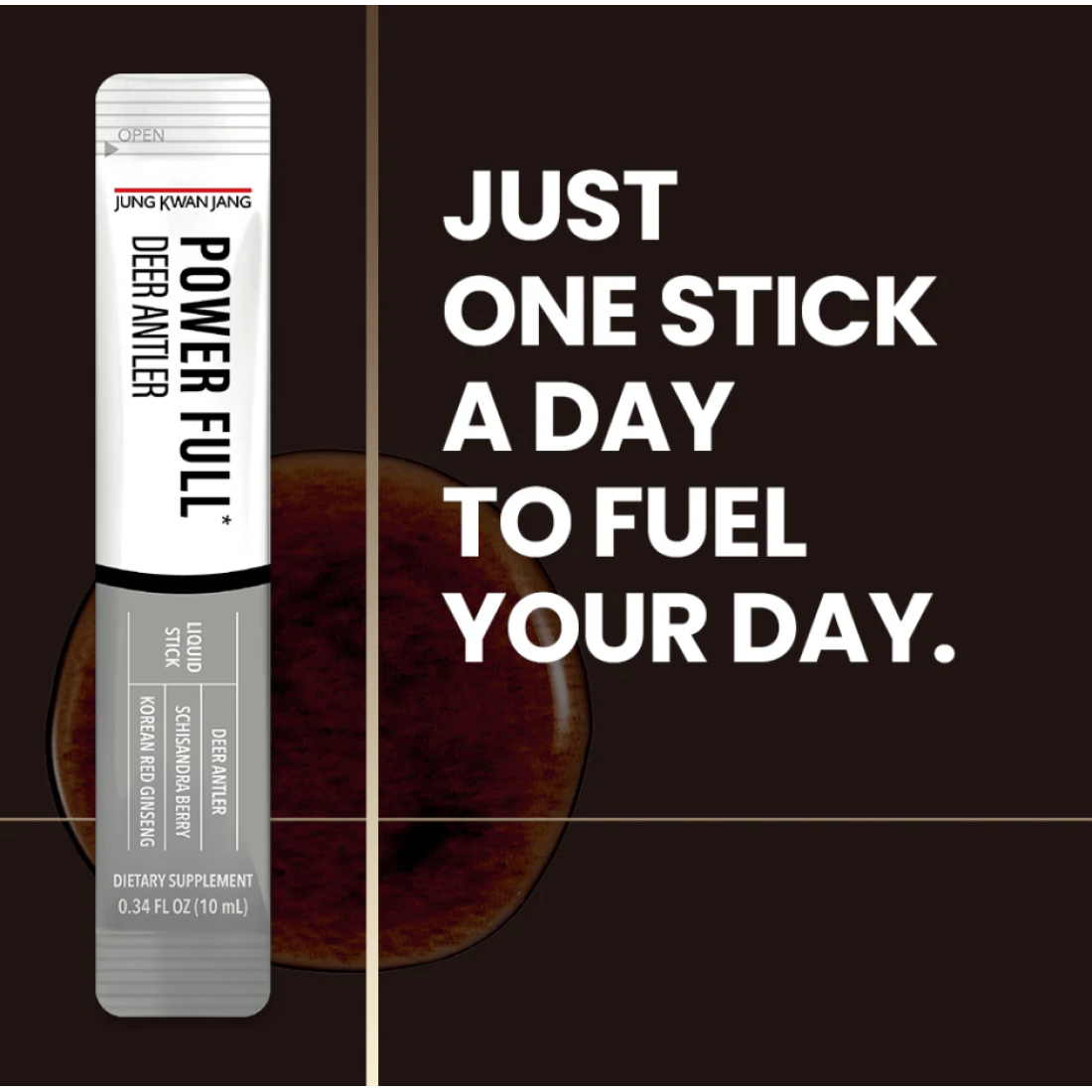 Power Full - Deer Antler Velvet With Korean Red Ginseng Liquid Stick