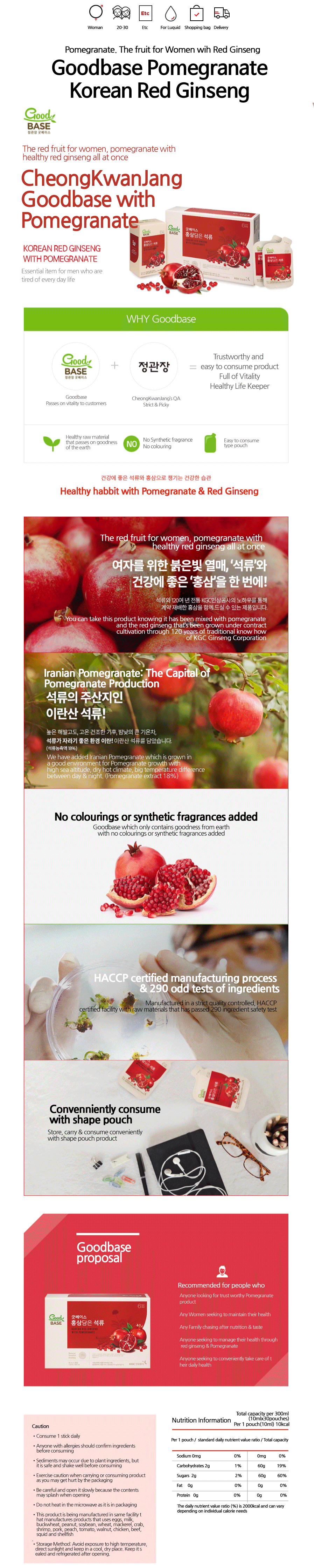 Good Base Pomegranate Korean Red Ginseng | KGC Australia